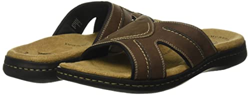 Dockers Men's Slide Sandal, Dark Brown, 10 Wide