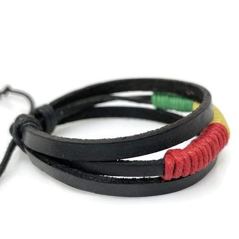Exotic & Trendy Jewelry, Books and More Rasta Bracelet Cowry Shell Bracelet Cowrie Shell Bracelet Leather Bracelet (Rasta)