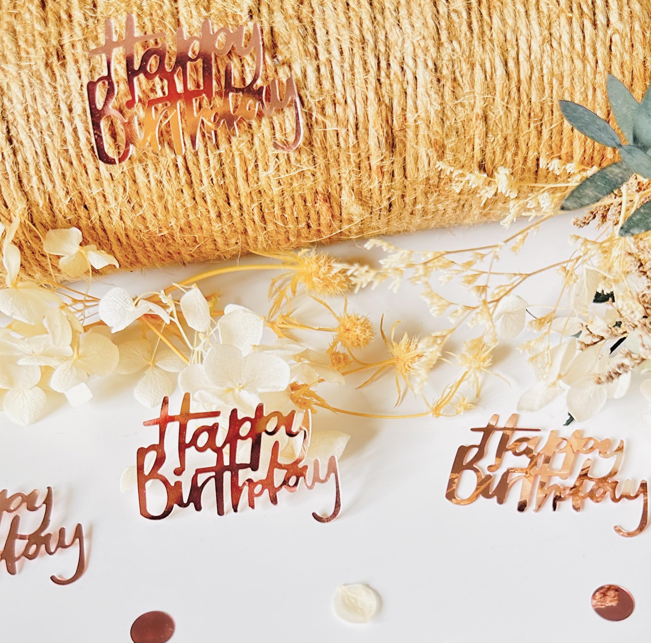 Rose Gold Birthday Confetti for Table Decorations,Table Sprinkle Dessert Table Decorations Light Up Your Birthday Party