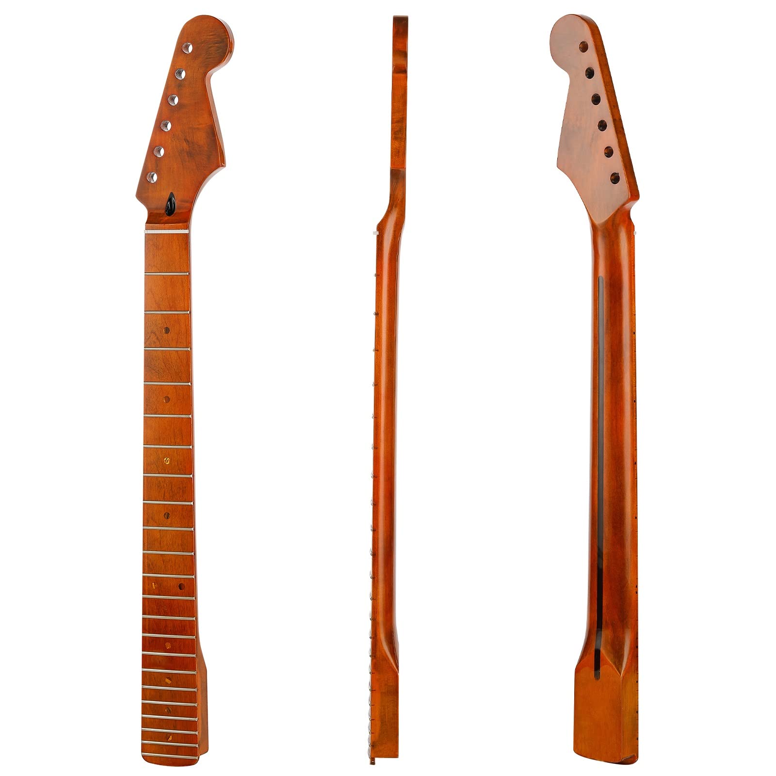 Guitar Neck DIY 22 Fret ST Style Maple Fretboard Guitar Neck Guitar Parts Replacement