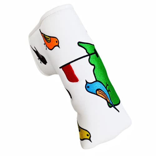 Golf Bird Blade Putter Head Cover Headcover with Magnetic Closure Made by Quality PU Leather, Lucky Golf Putter Cover for Golf Player
