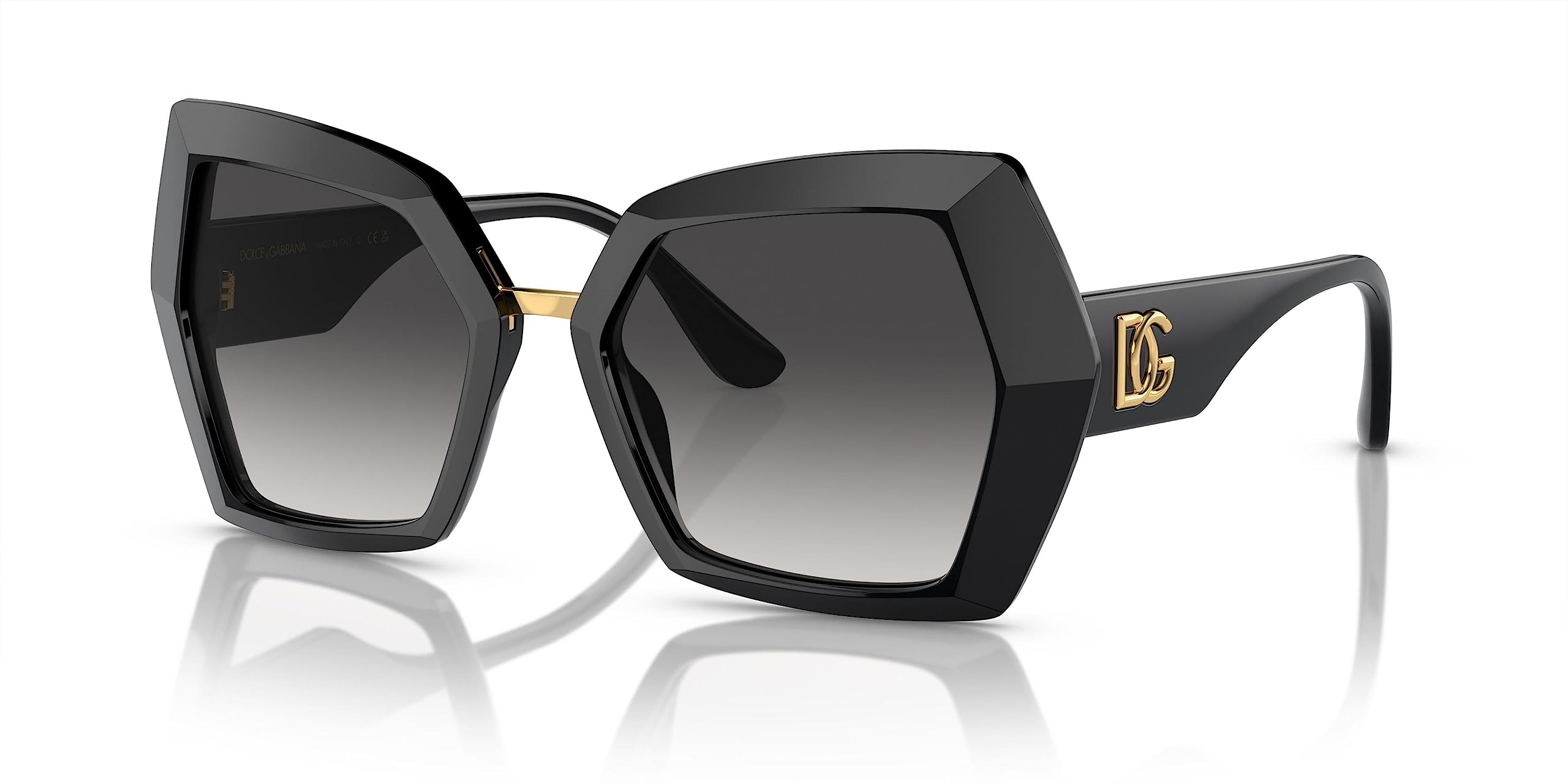 Dolce & Gabbana DG4377 Womens Sunglasses Black/Black/Grey Gradient One Size