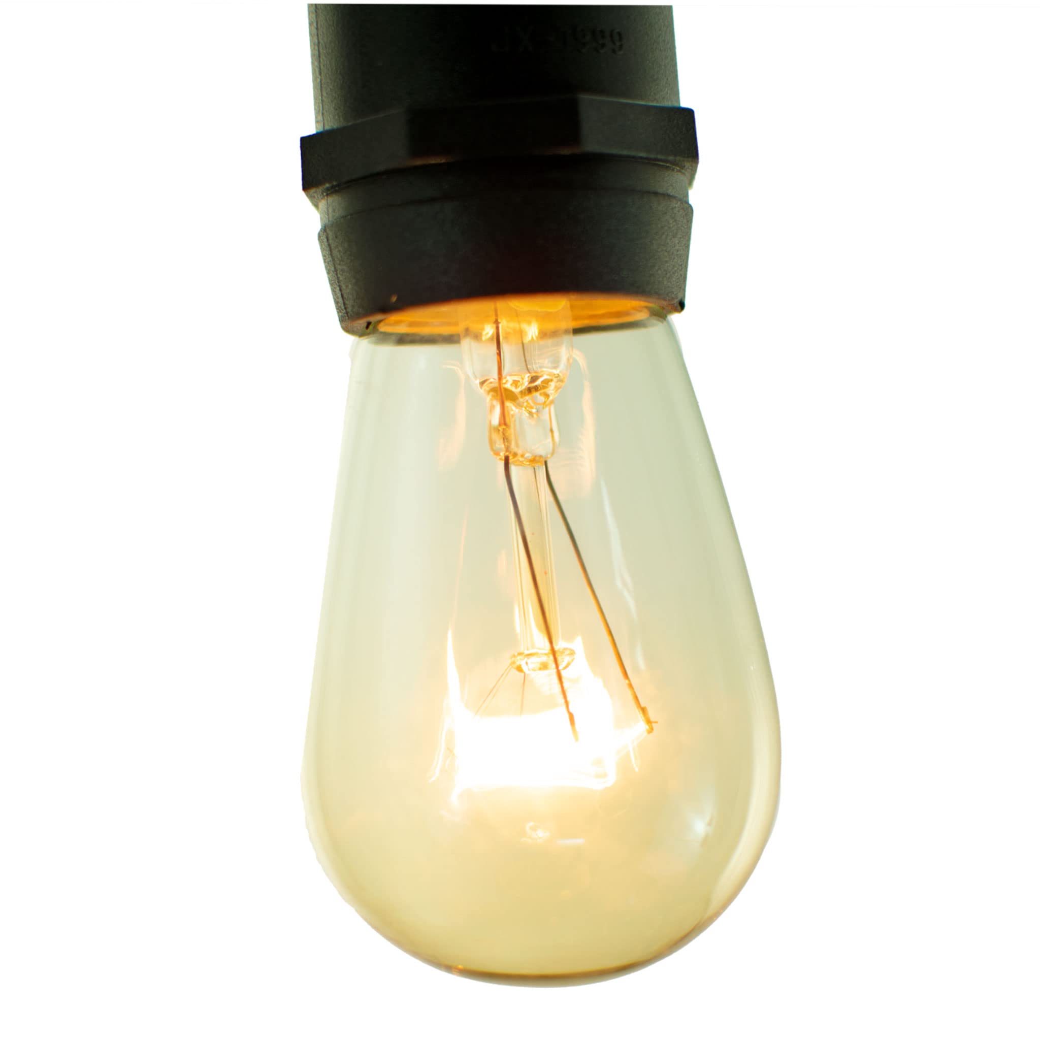 EST. LEE DISPLAY L D 1902 Clear Warm White Edison Bulbs 25/pcs Incandescent S14 Light Bulbs 11-Watt, 120-Volt, E26 Medium Base Sockets