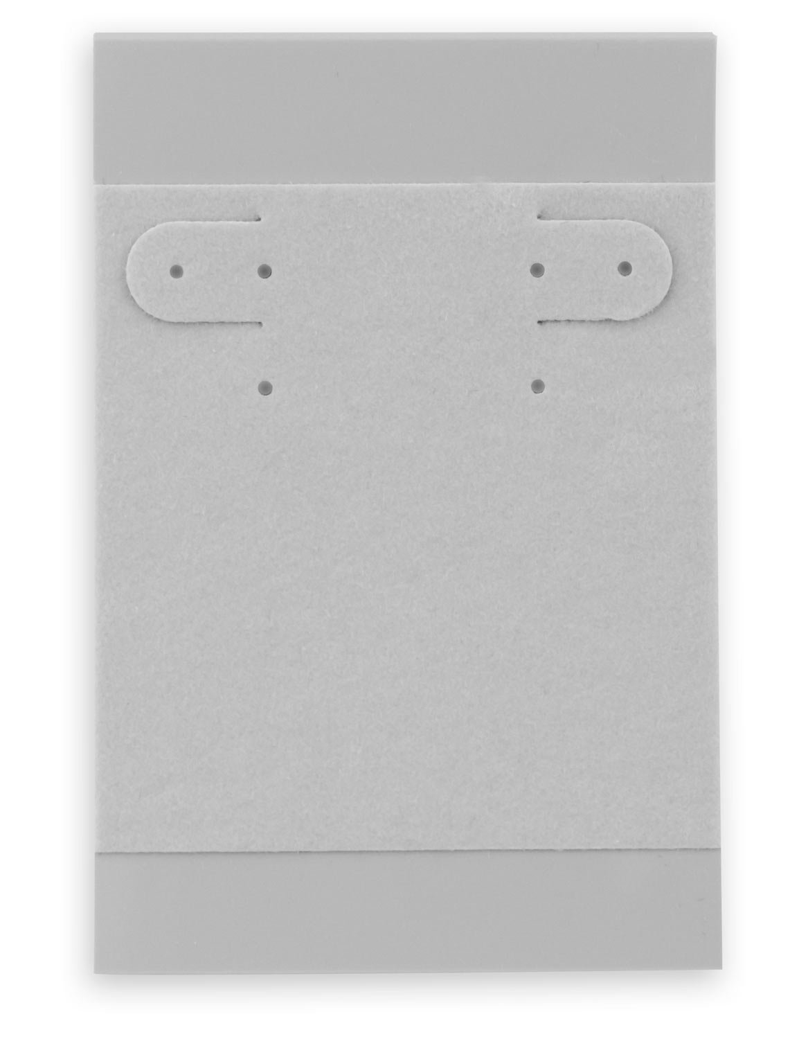 Earring Card 2x3 Grey W/Flock (Pack 50) Earring Jewelry Display
