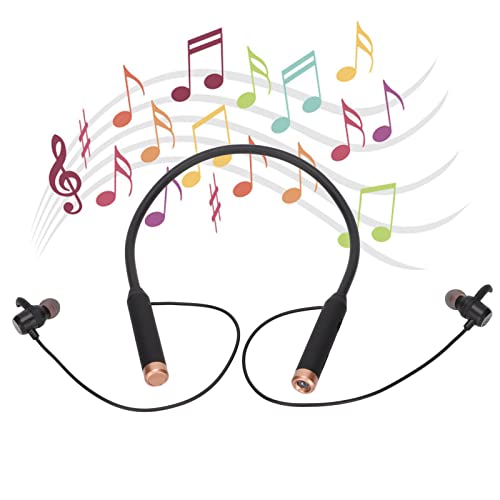 YYOYY Neckband Earbuds, GymF1 Wireless Bluetooth Headset with Flashlight, Ergonomic Hanging Neck Headphone, Portable Wireless Earbuds for Sports Running