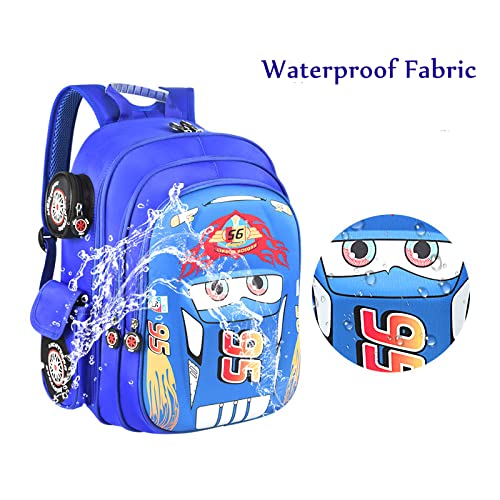 Patogracios Toddler Kids Backpack for Boys Cartoon Car style Kindergarten Child Snack School Bag Red
