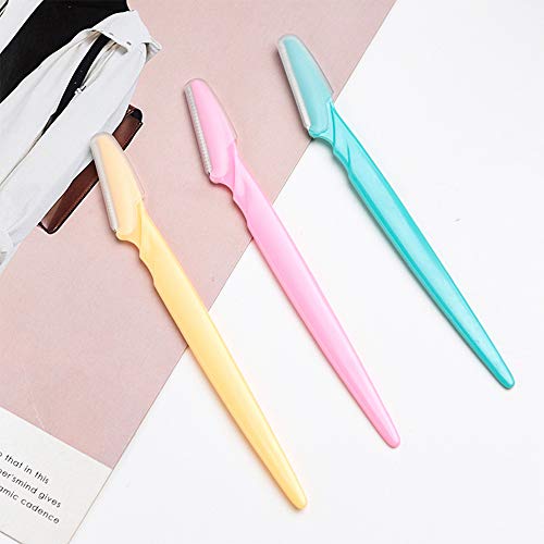 Eyebrow Razor, 60 Pieces Eyebrow Razor Shaper Trimmer Shaver Facial Razor with Precision Cover for Women
