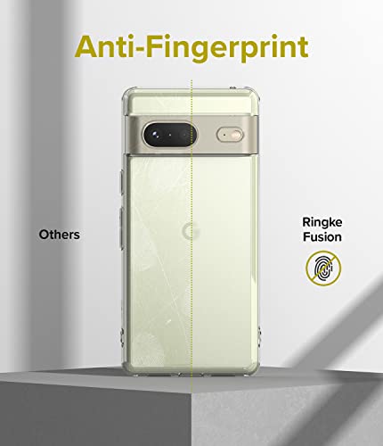 Ringke Fusion [Anti-Fingerprint Technology] Compatible with Google Pixel 7 Case 5G, Protective Sturdy Back Shockproof TPU Bumper Translucent Smudge Proof Cover for Women, Men - Matte Clear