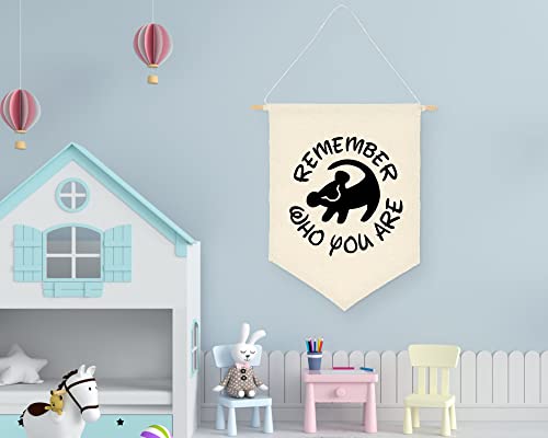 Remember Who You Are Banner - Home Decor - Kids Room Decor - Canvas Banner - Party Decor - Birthday Gift - Playroom Decor - Lion King Banner - Inspired Banner - Nursery Decor