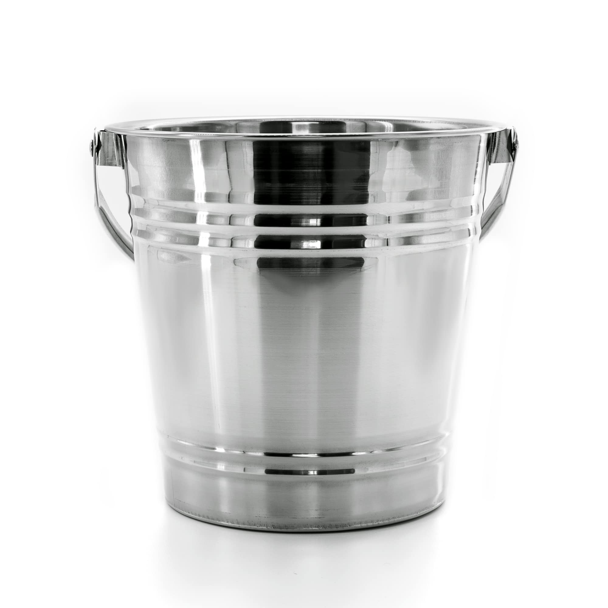 Ice Bucket Insulated Stainless Steel Keep Ice Frozen Longer Ideal for Cocktail Bar, Parties, Chilling Wine, Champagne - 3 Liter (Stainless Steel)