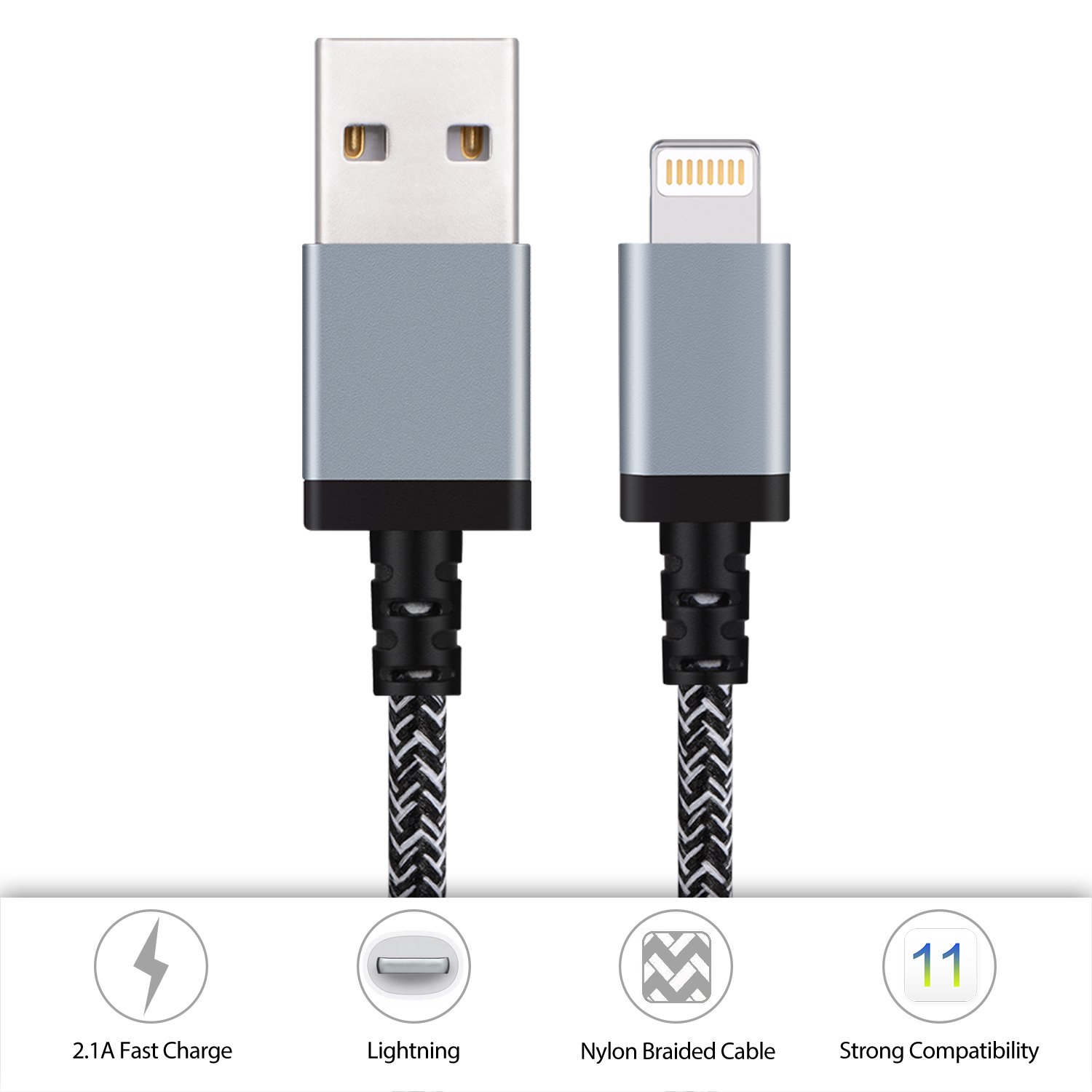 Lightning Cable, 3 Pack 6FT [Apple MFi Certified] Nylon Braided iPhone Charging Cable Compatible with iPhone 13/13Pro Max/13 Mini/12/12mini/12Pro/11/11Pro/X/Xs Max/XR/8