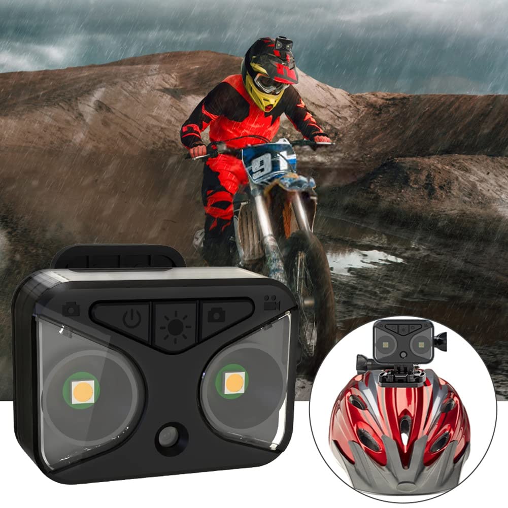 KVSERT Bicycle Rearview Camcorder Camera Waterproof Action Video Camera LED HD720P for Motorcycle Helmet Cameras