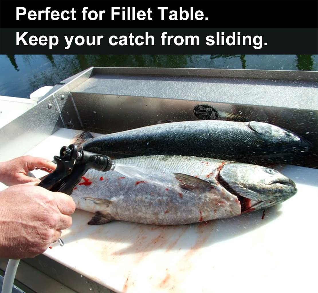 HHQ Fish Fillet Mat Fish Cleaning & Cutting Board Grips Fish for Easy Filleting, 14"x24"