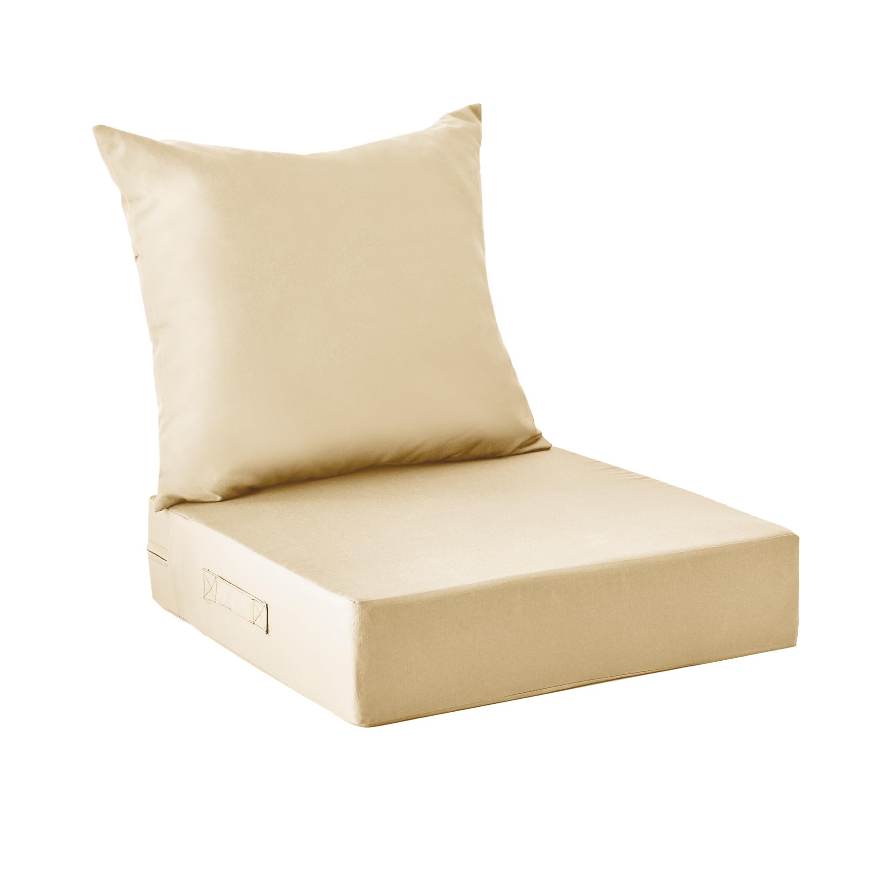 IPYNBAP Outdoor Cushions for Patio Furniture,Outdoor Seat Cushion Set 24 x 24 x 5.75 Inch,Waterproof & Fade Resistant Outdoor Chair Cushions,Deep Patio Chair Cushion with Removable Cover,Beige