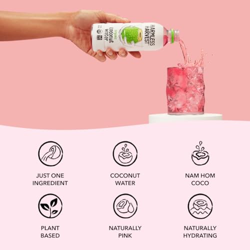Harmless Harvest Organic Coconut Water Drink, Hydrate with Natural Electrolytes, No Sugar Added, Fair for Life Certified, Original Coconut Water 12 Fl Oz (Pack of 12)
