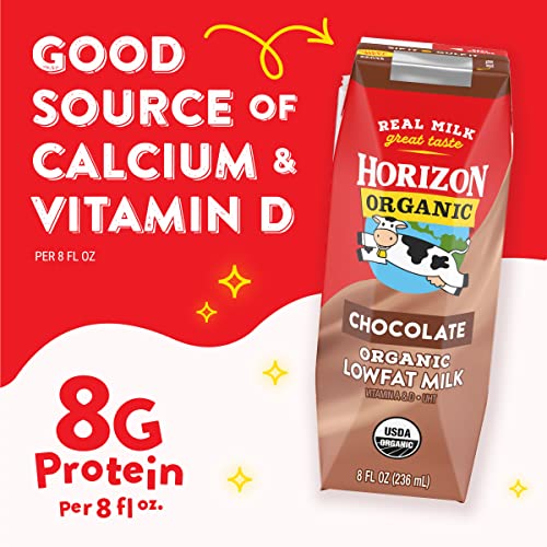 Horizon Organic Shelf-Stable 1% Low Fat milk Boxes, Chocolate, 12 Count(Pack of 1)