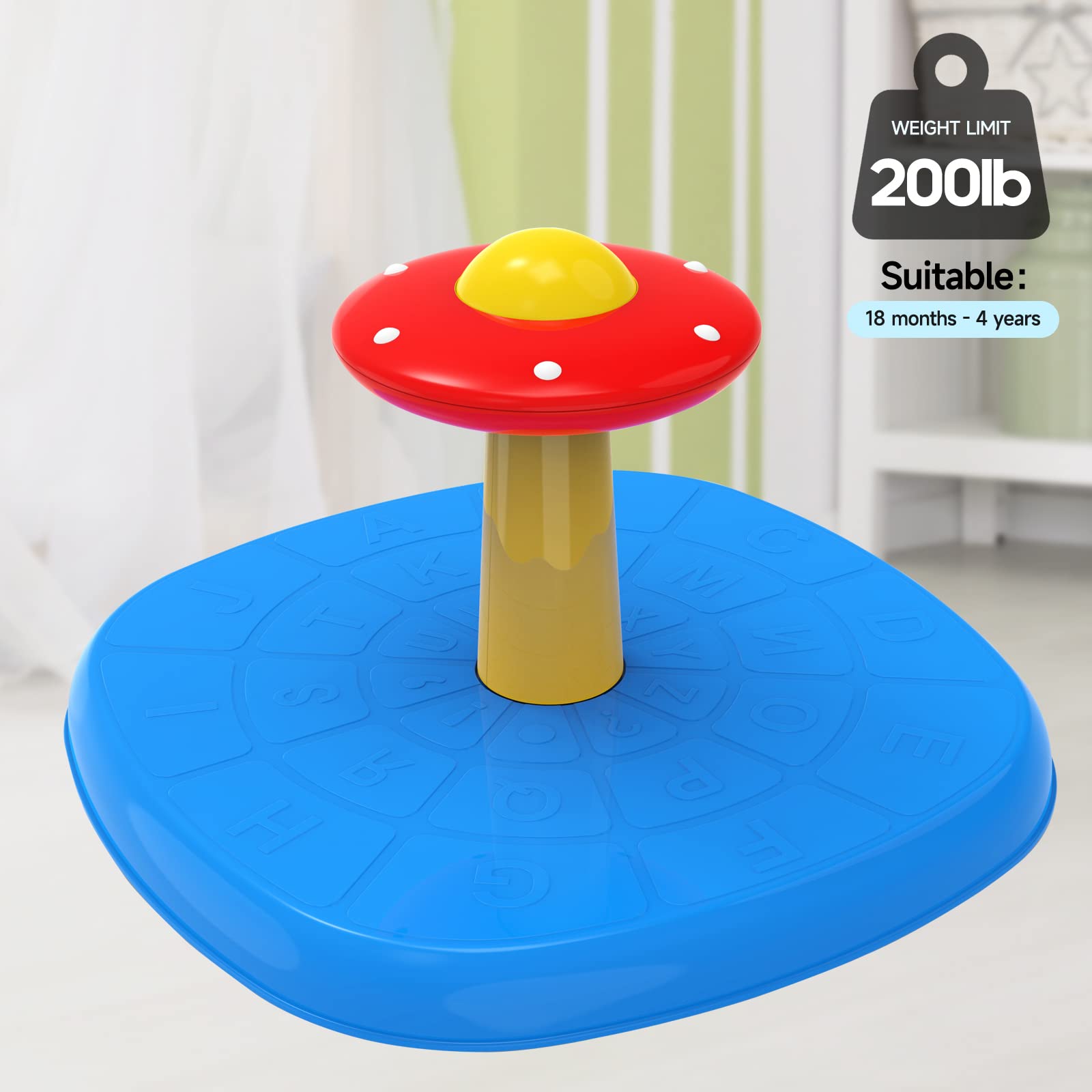 Glamore Fun and Whimsical Sit and Spin Toy for Kids - Perfect for Indoor and Outdoor Play (Navy Blue)