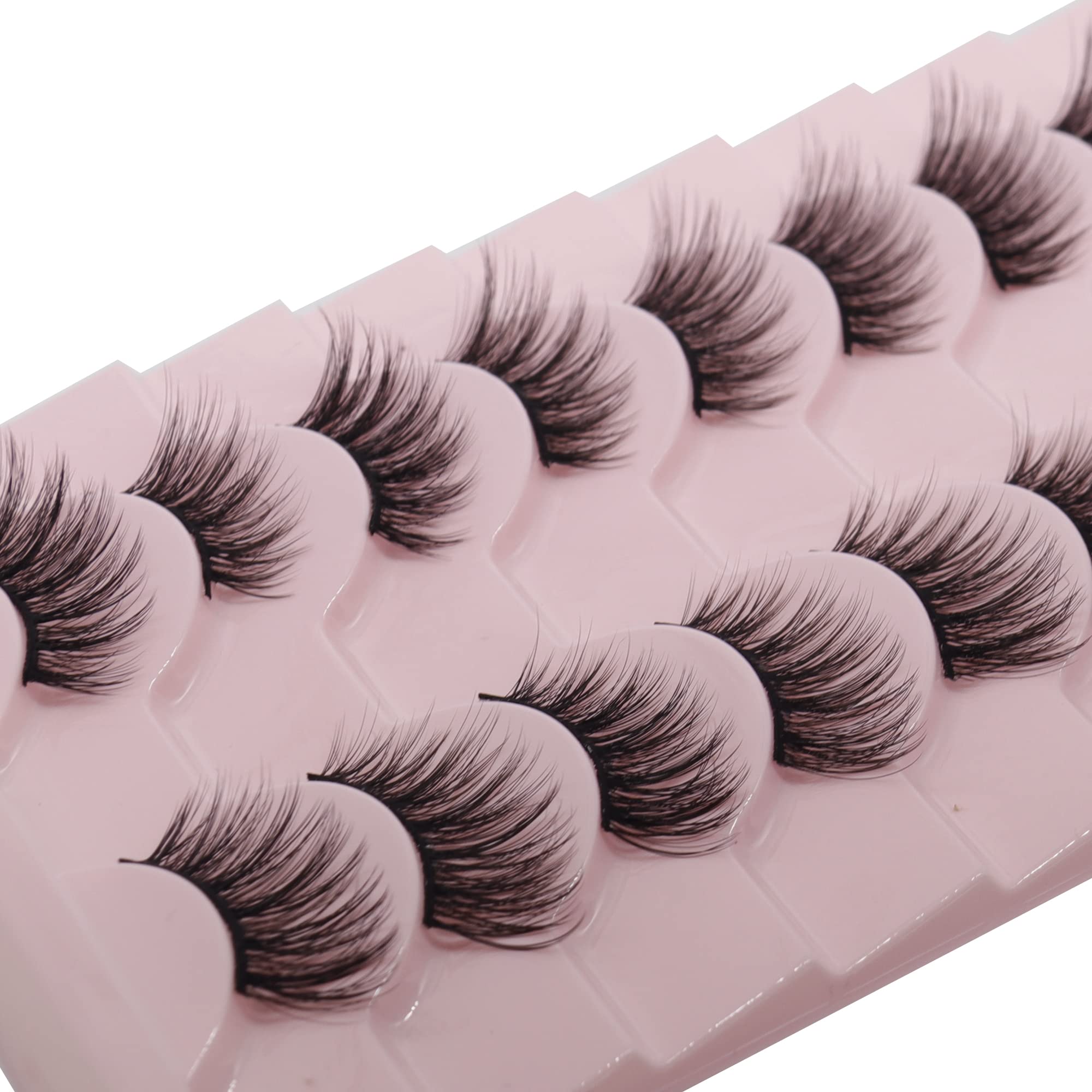 Half Lashes False Eyelashes Natural Cat Eye Look 3D Faux Mink Eyelashes(B19)
