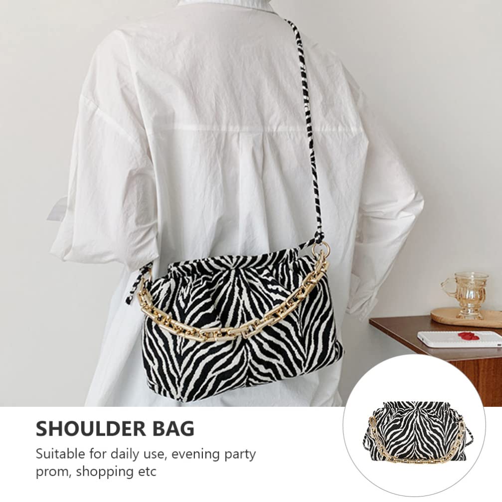 GALPADA Zebra Print Shoulder Bag Bag Shoulder Purse Clutch Purse Storage Bag