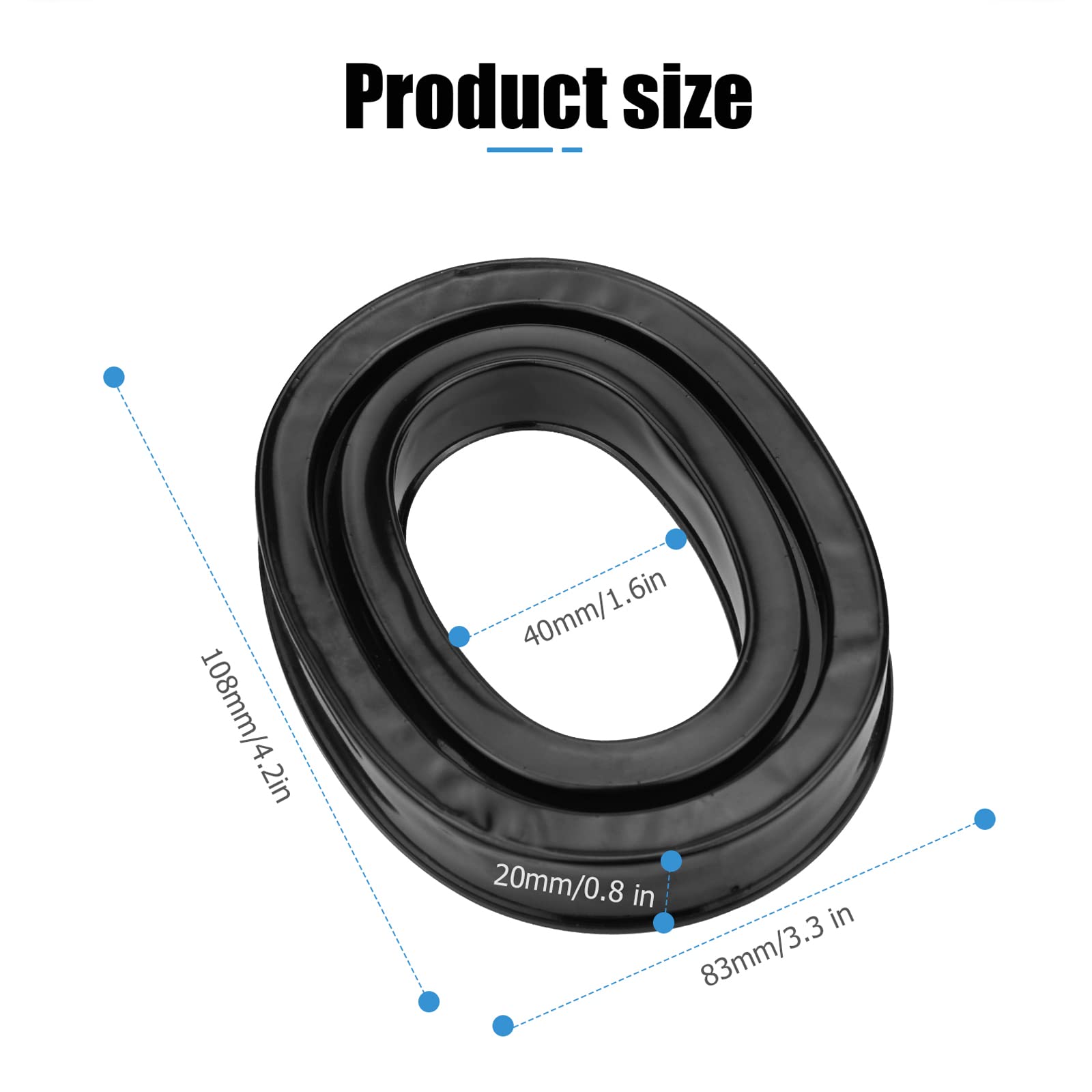Gel Ear Pads, Ancable Replacement Silicone Gel-Filled Ear Foam Pads Earpad Cover Compatible with 3M WorkTunes Connect Hearing Protector Headphones, 1-Pair