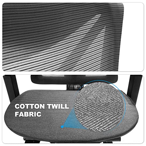 Ergonomic Office Chair High Back Mesh Computer Chair with Lumbar Support and Adjustable Headrest