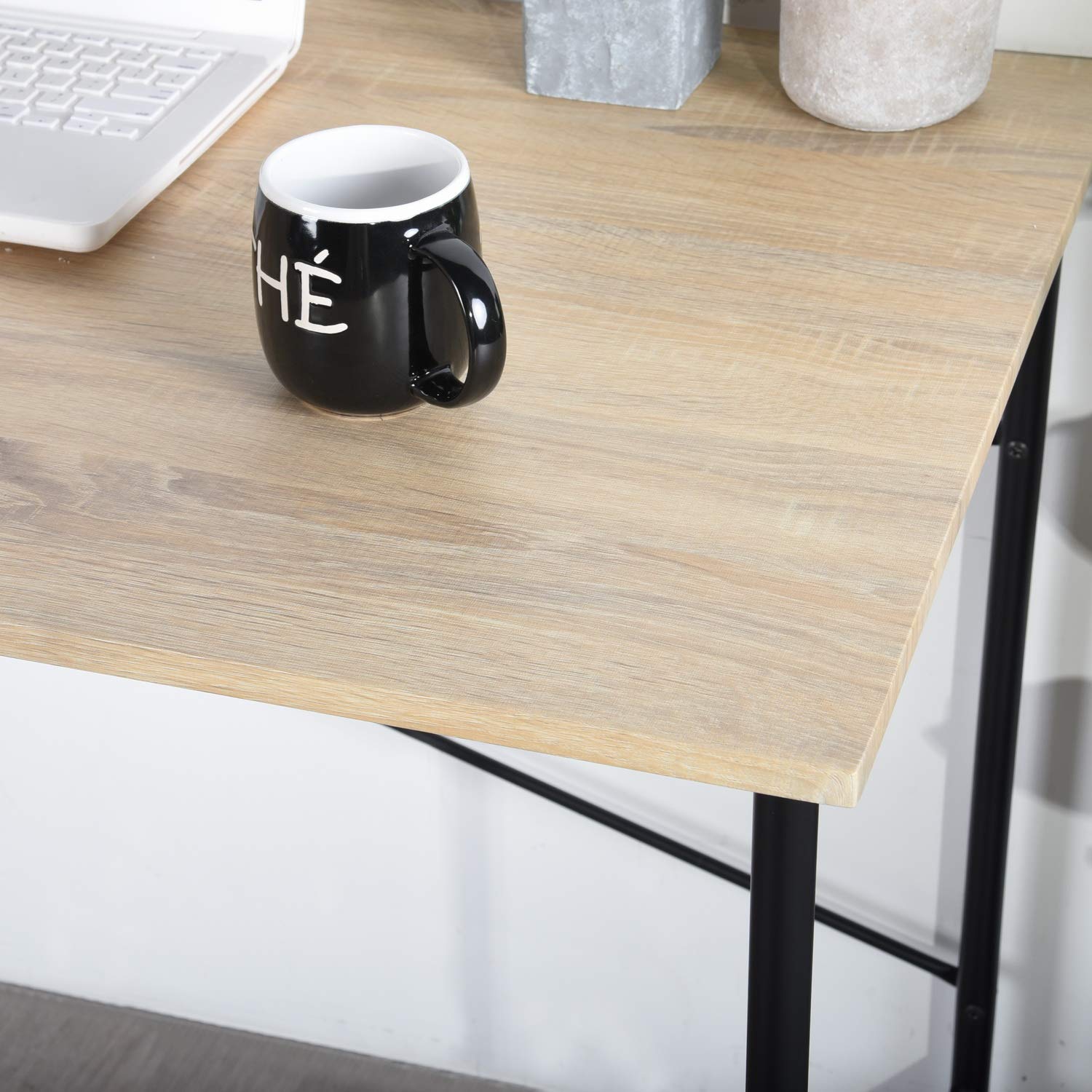 FURNITURE-R France Computer Desk Home Office Table Workstation Writing Table Oak