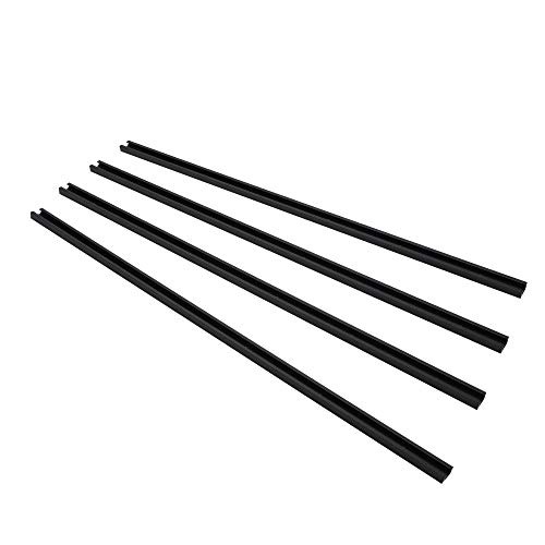 Hot Favorable Aluminum 48" T-Track for Woodworking –Double Cut Profile Universal with Predrilled Mounting Holes -Woodworking and Clamps-Fine Sandblast Black Anodized 4PK