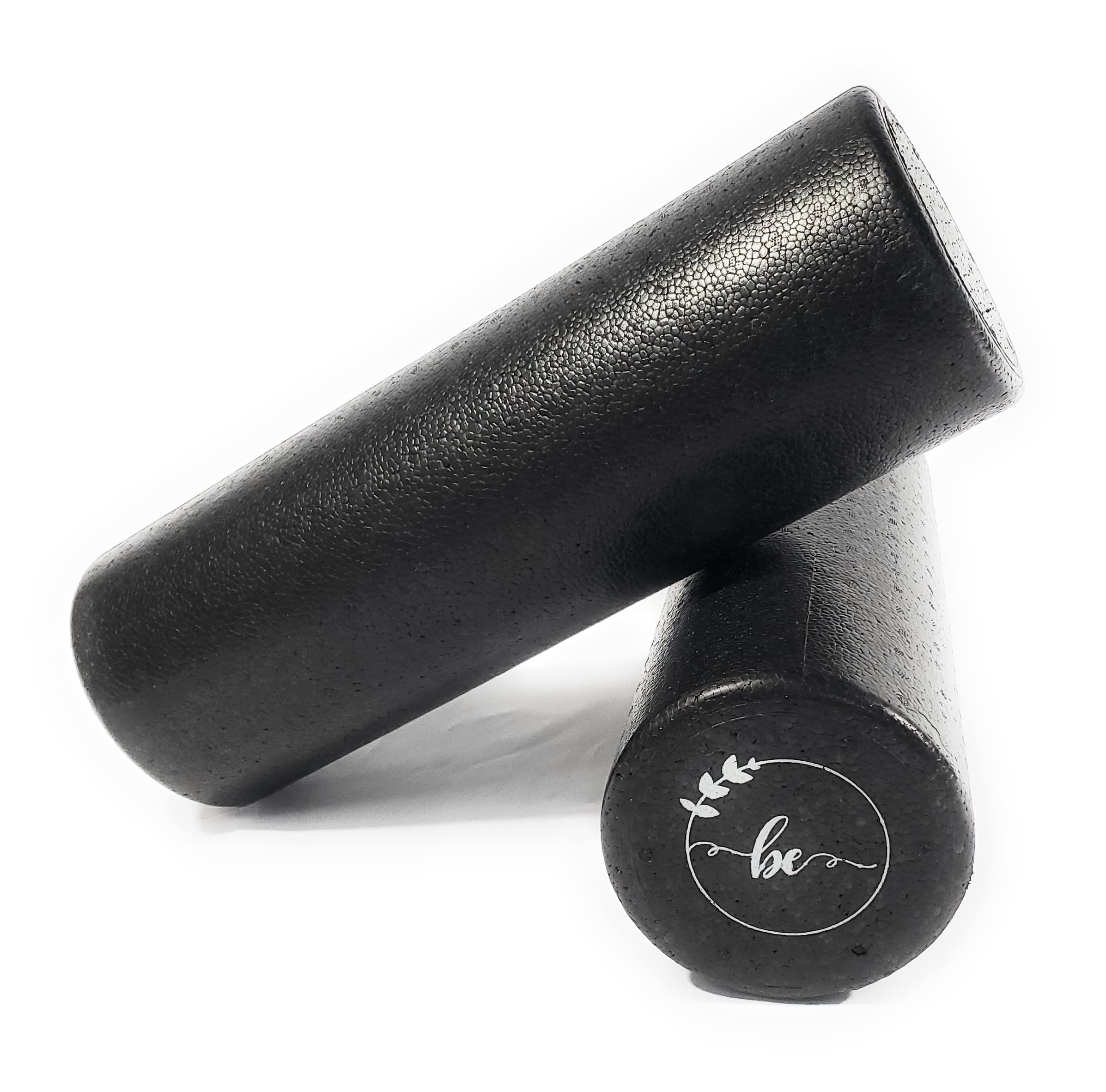 High Density Foam Roller by BE for Targeted Muscles Release, Extra Firm High Density for Physical Therapy, Exercise, Deep Tissue Muscle Massage MyoFacial Release, 18 inches Body Roller in Black