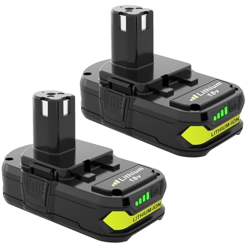 Moticett Replacement for Ryobi 18V Battery 3.6Ah Compatible with Ryobi 18 Volt Battery P102 P103 P104 P105 P107 P108 P109 Compatible with Ryobi 18V ONE+ Battery Cordless Power Tools 2-Pack