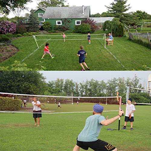 DOURR Badminton Tournament Net with Rope Cable (20 FT x 2.5 FT) (with Nylon Rope Cable)