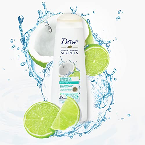 Dove Nourishing Secrets Hydrating Shampoo Coconut and Hydration 6 Count for Daily Use Dry Hair Shampoo With Refreshing Lime Scent 12 oz