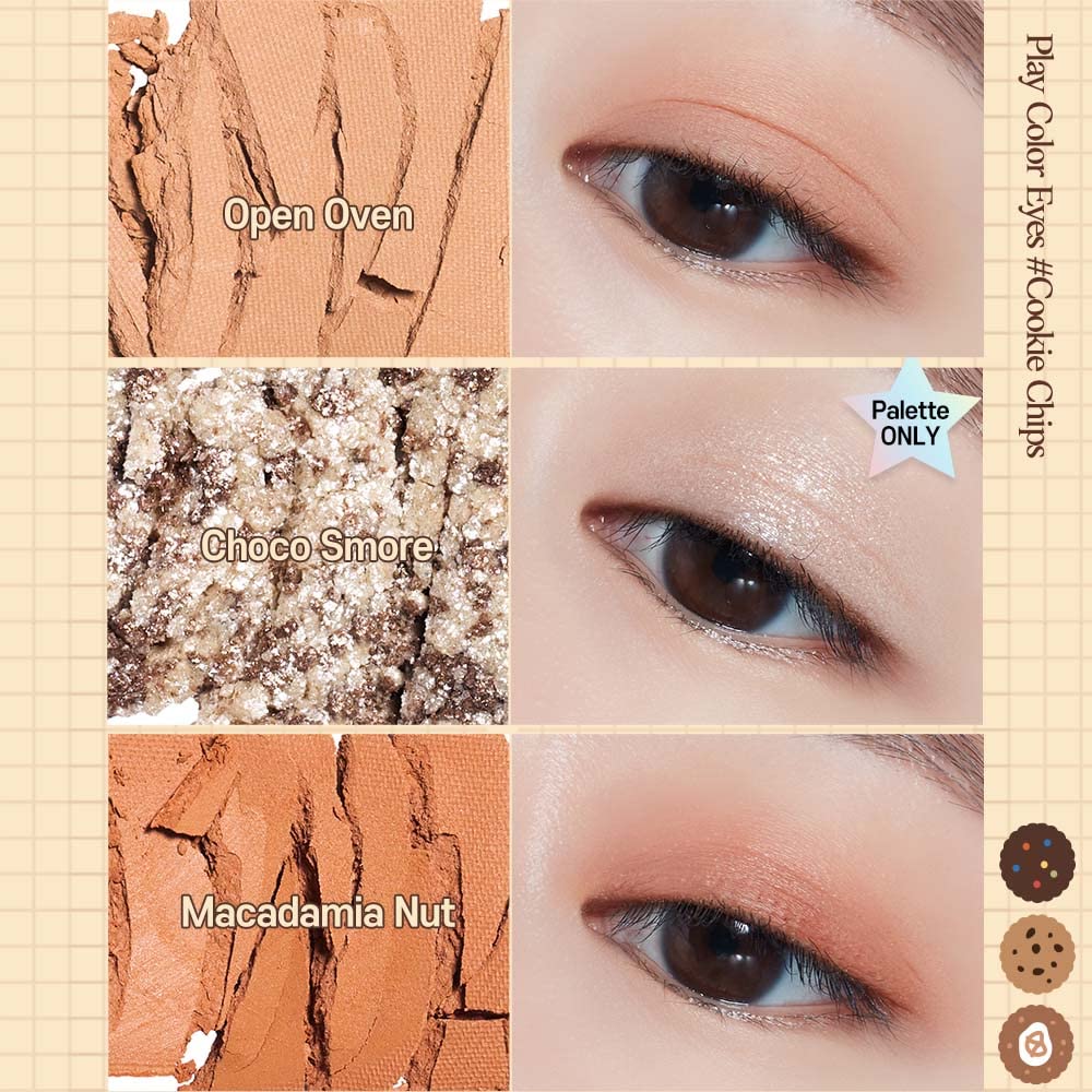 ETUDE Play Color Eyes #Cookie Chips | 9 Shade Eyeshadow Palette With Daily Brown & Sparkly Glitter Colors | Easy- Blendable Daily Eye Palette | K-beauty