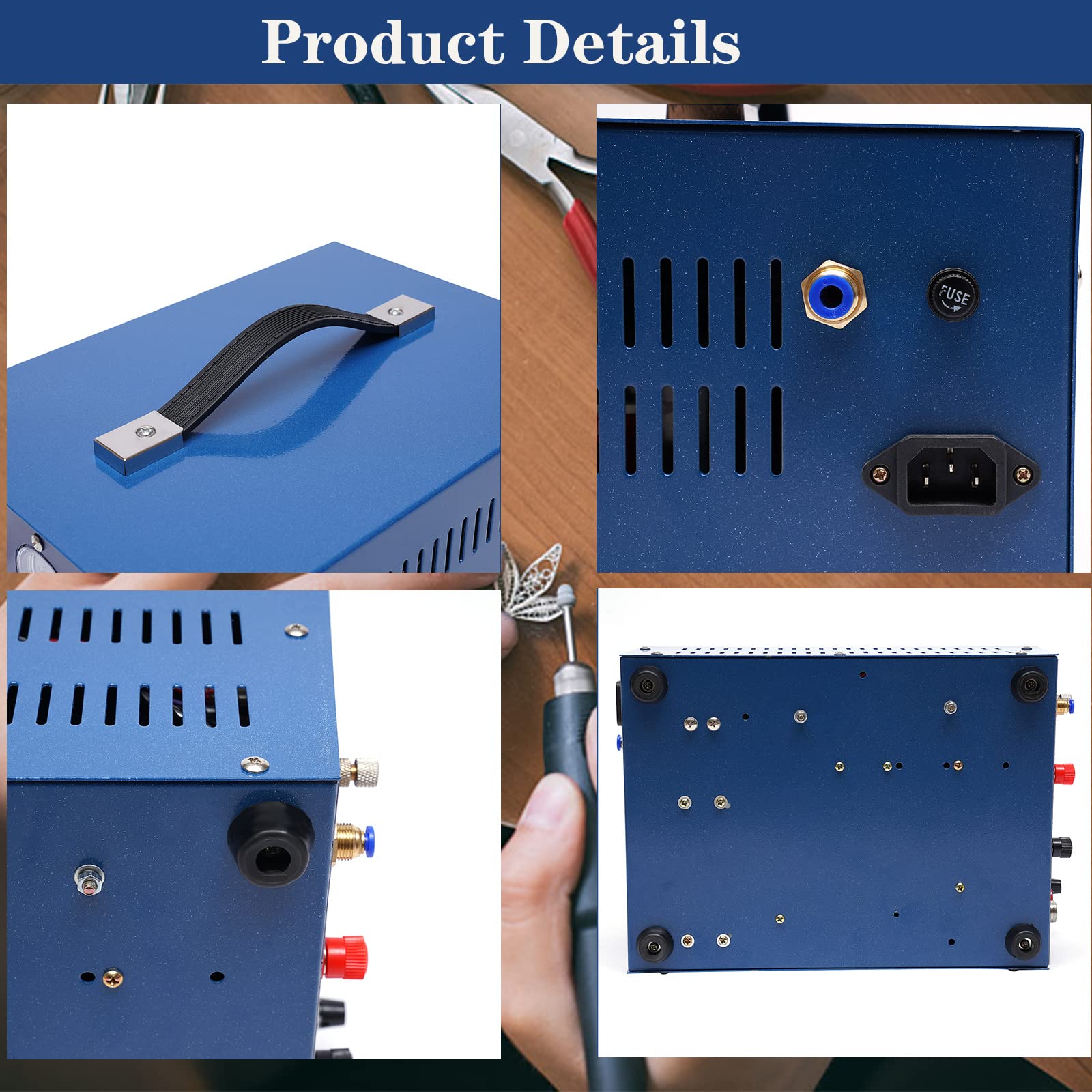 Jewelry Spot Welder, 110V Jewelry Welding Machine, JD Welding Machine, Sparkle Spot Welder Portable Spot Welding Machine, 0.5-80A Adjustable Pulse, with Foot Pedal