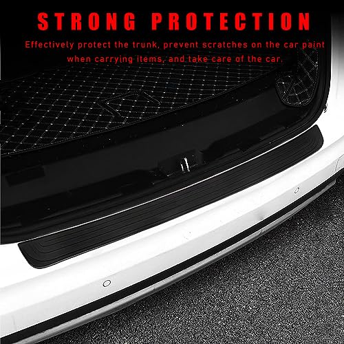 Kewucn Car Rear Bumper Protector Guard, Auto Scratch-Resistant Rubber Trunk Door Entry Guard Accessory, Universal Non-Slip Vehicle Trunk Door Sill Protector for Most SUV (41"×3.5", Black)