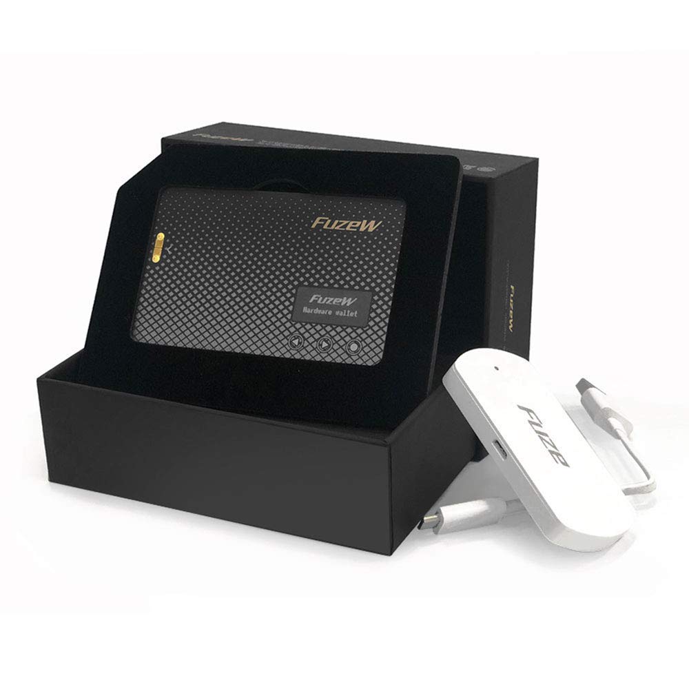 FuzeW , Wireless Bitcoin Hardware Wallet - Supports Multiple Cryptocurrency (Bitcoin, Ethereum, Dash Coin, Litecoin, Ripple, Bitcoin Cash, Doge Coin and More) | FuzeW | NOT A FUZE Card