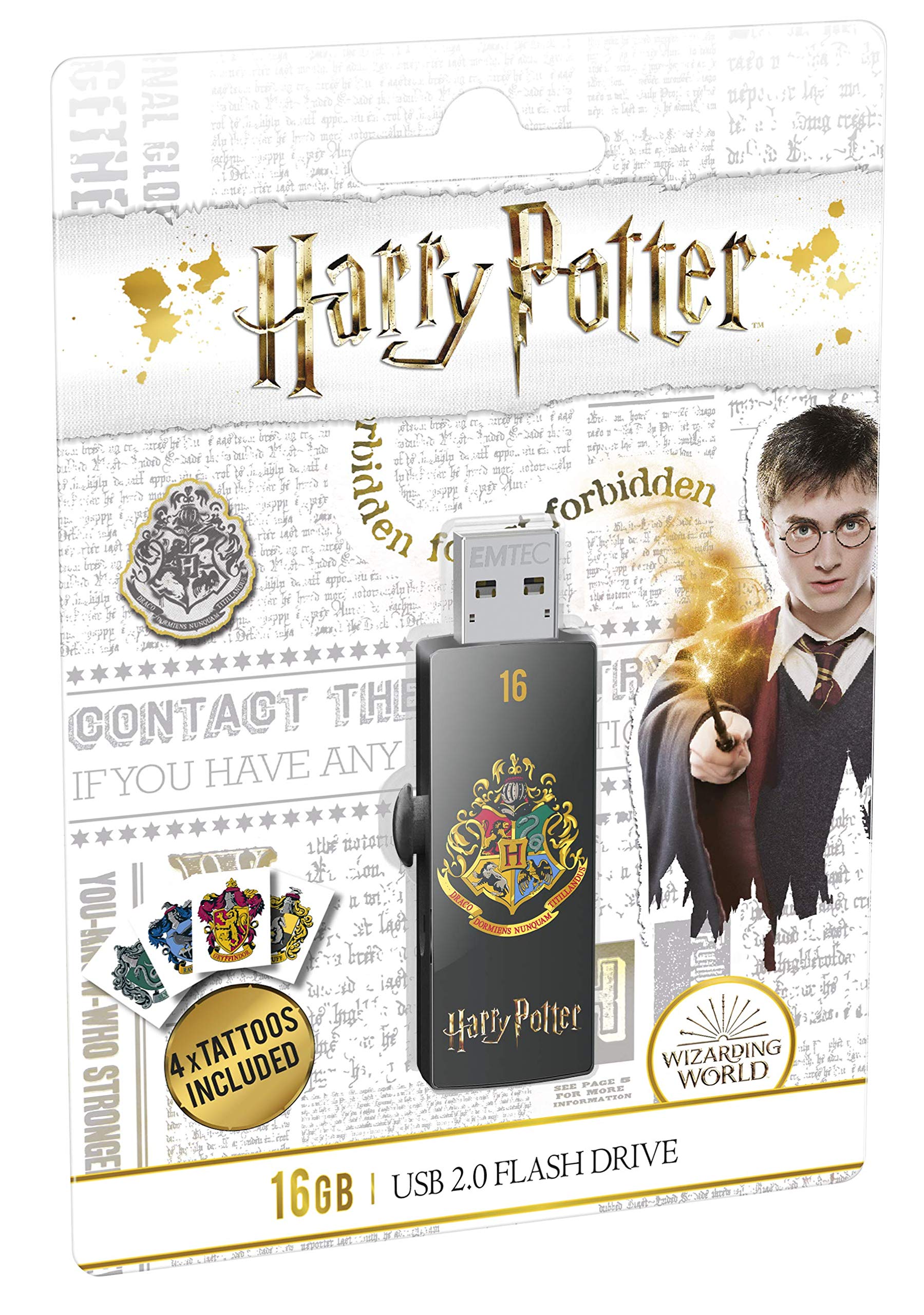 EMTEC Harry Potter M730 USB 2.0 Flash Drive - 16GB - Hogwarts