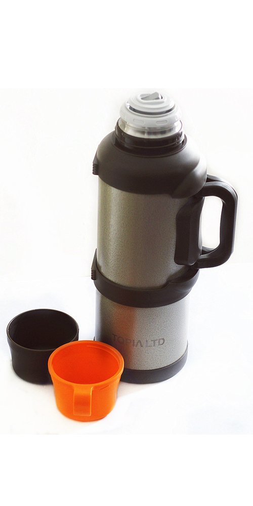 Gigantic 128oz Steel Thermos, 1 gallon, Hot & Cold, Vacuum Instulated,by TOPIA LTD