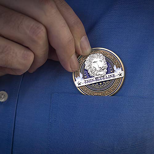 Law Enforcement Appreciation Challenge Coin · Police Officer Thank You Challenge Coin · Thin Blue Line Challenge Coin