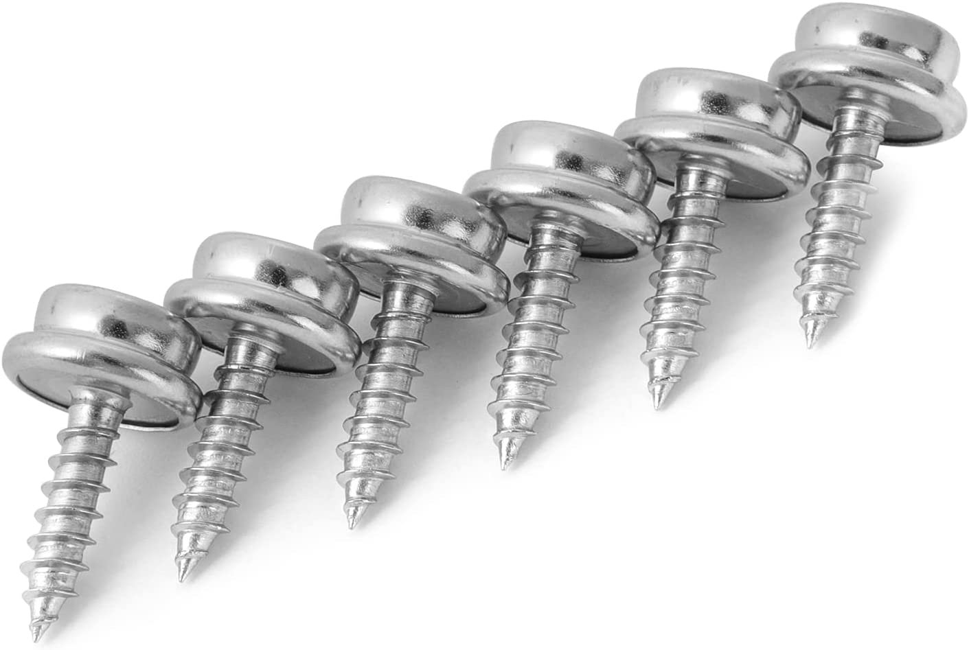 Gttyowyin 24PCS Stainless Steel Screws Marine Grade Boat Canvas Snaps 3/8"Socket with Stainless Steel 5/8"Screw, Snaps for Boat Cover, Snap Screw Stud, Made of high-Quality Materials
