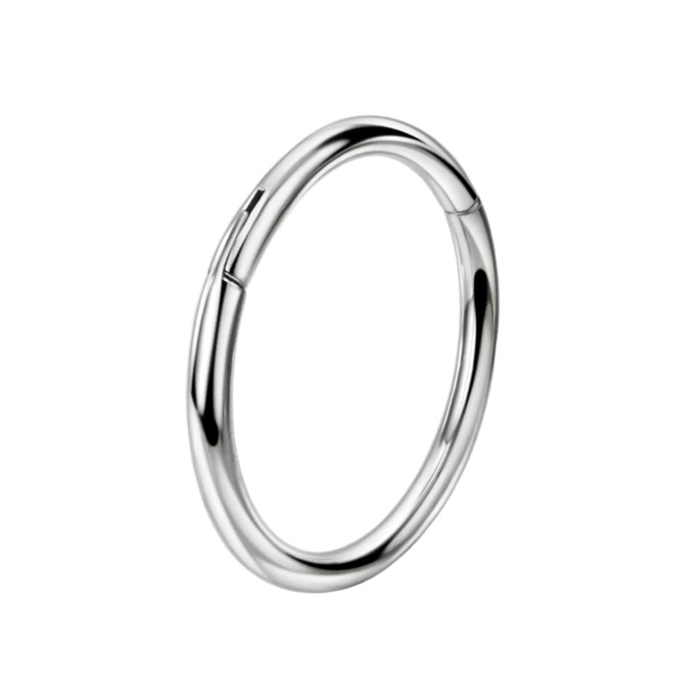 FANSING Titanium Nose Rings 18g Nose Hoop 8mm Piercing Hoop for Cartilage Helix Septum Jewelry 18 Gauge