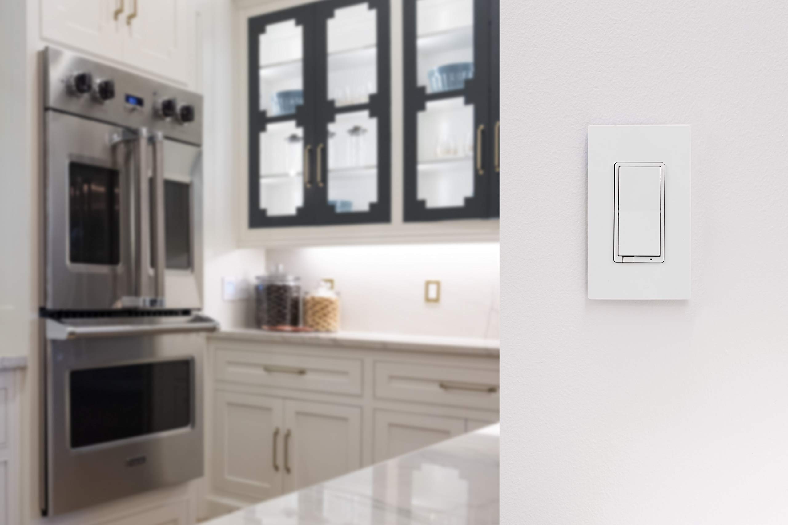 Enbrighten Z-Wave Plus Smart Light Switch with QuickFit and SimpleWire, Works with Alexa, Google Assistant, SmartThings, Wink, Zwave Hub Required, Repeater/Range Extender, 3-Way Ready, White, 47336