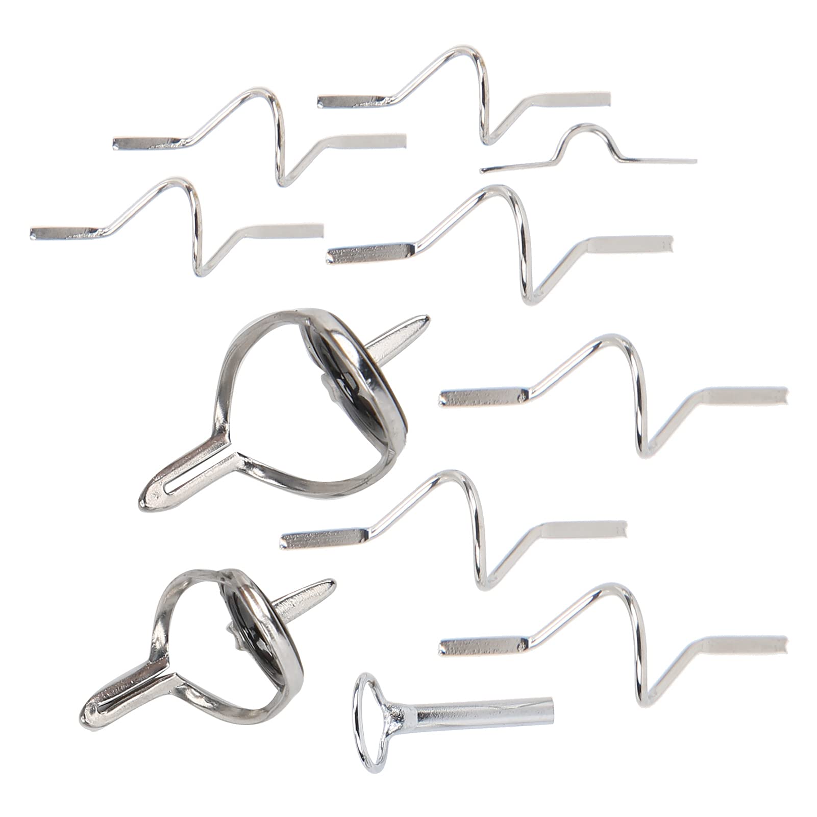 Fishing Stainless Steel Guide, Stainless Steel Strong Double Buckle Different Size Guide Ferrules Rod Angling Repair Tool for Fishing Accessories