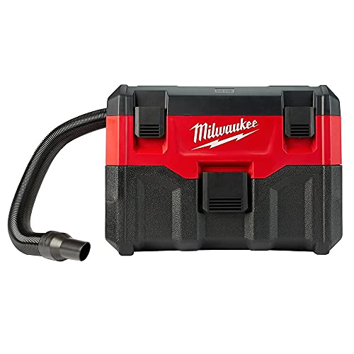 Milwaukee M18 2 Gal. 18-Volt Lithium-ion Cordless Wet/Dry Vacuum (Tool-Only), 2.8 Amp Motor, Lightweight, Tool-Box Style for Effortless Transport and Storage