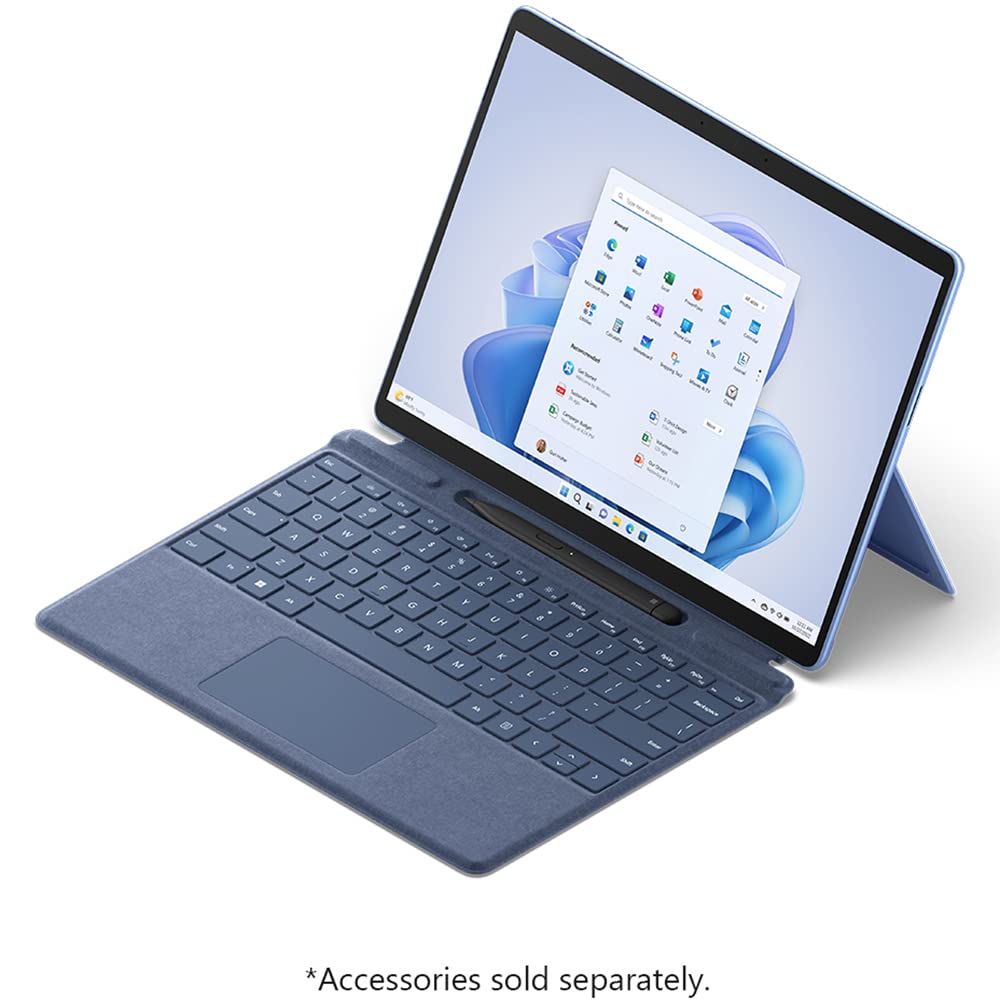 Microsoft QEZ00035 Surface Pro 9 13" Touch Tablet, Intel i5, 8GB/256GB, Sapphire Bundle Surface Dock 2 and 1 YR CPS Enhanced Protection Pack