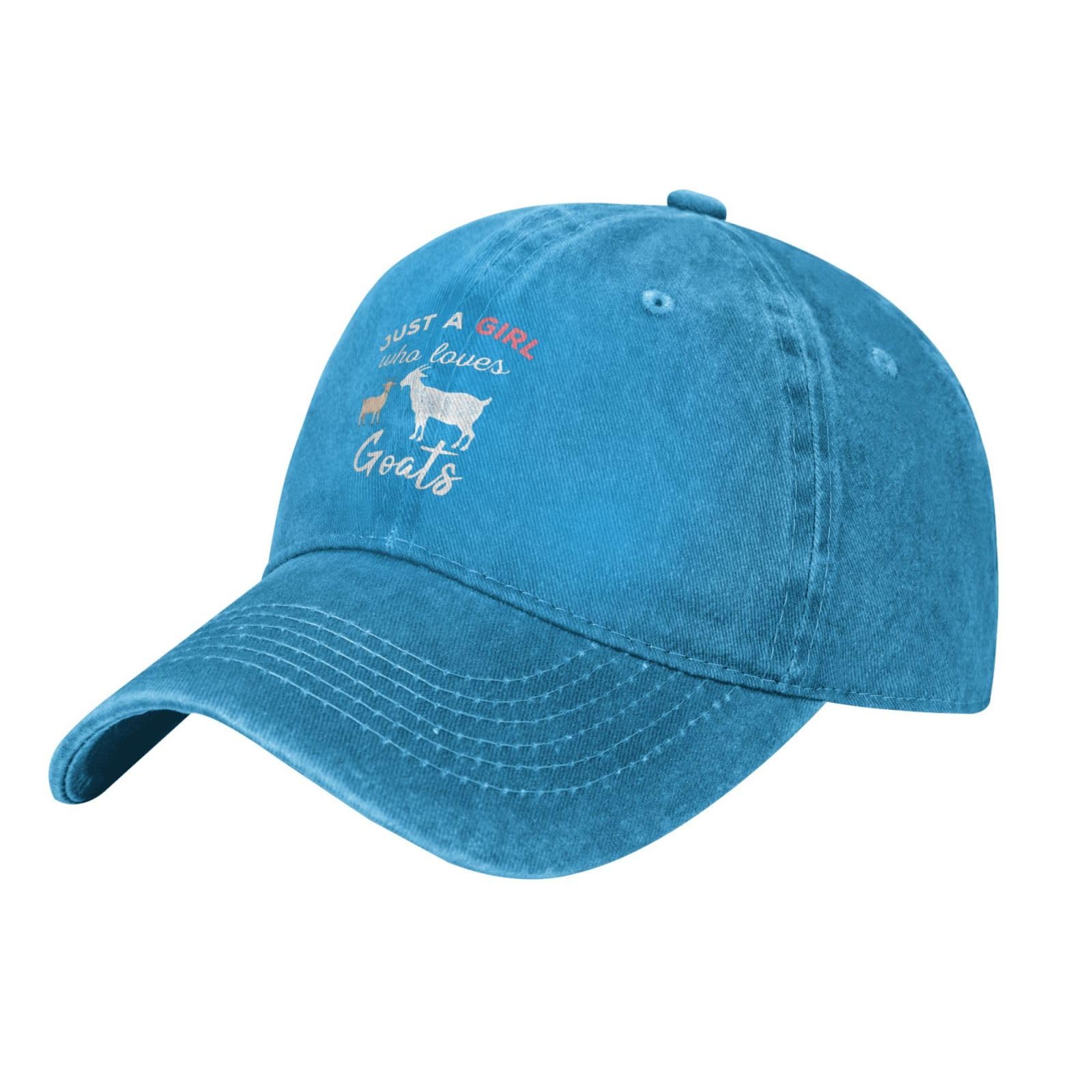 Funny Gift Hat Just A Girl Who Loves Goats Hat Men Dad Hats Funny Hats Black