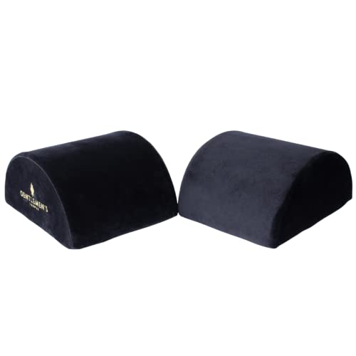 Gentlemen's Lounge Footrest - Expandable Office Foot Rest Under Desk for Widespread Sitting - Premium Foam, Moisture-Wicking Cotton Blend, Back and Hip Pain Relief, Foot Support