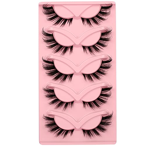 False Eyelashes Fox Eye Lashes Fluffy Faux Mink Lashes Wispy Angel Wing Lashes Volume Long Sexy Fake Eye Lash Pack Bratz Doll Lashes By Milllruez