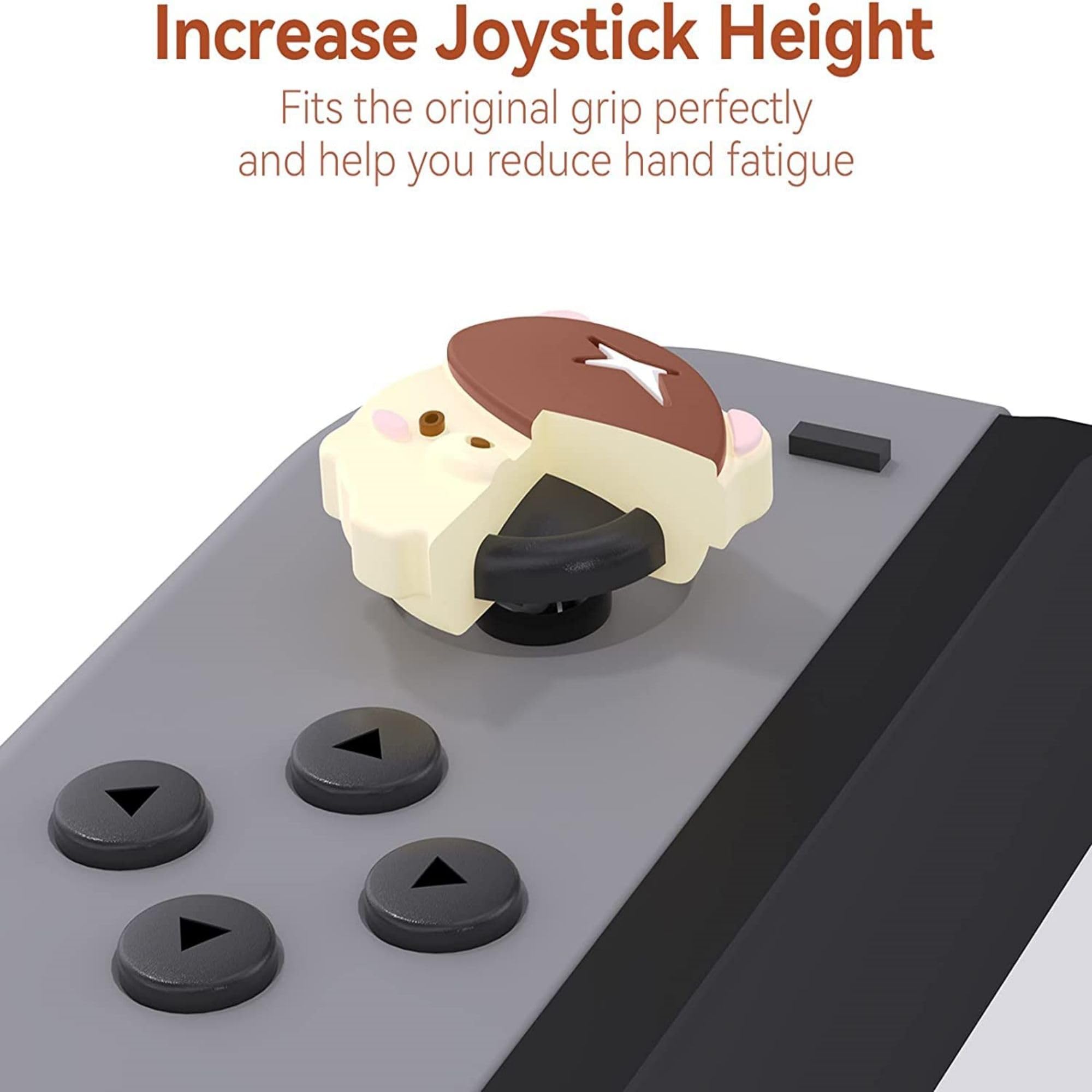 GeekShare Cute Silicone Joycon Thumb Grip Caps, Joystick Cover Compatible with Nintendo Switch/OLED/Switch Lite,4PCS - Tomato Mushroom Bear