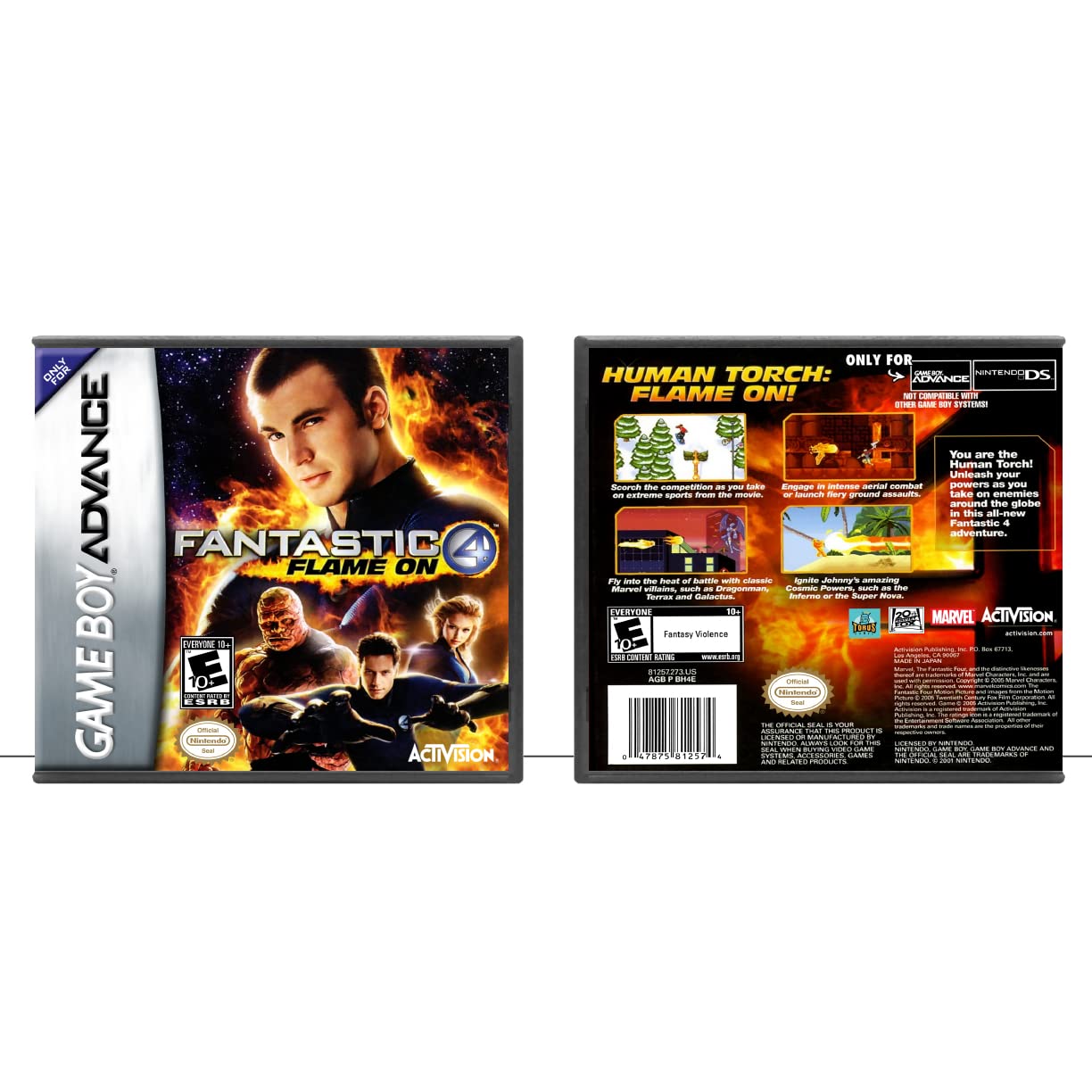 Fantastic 4: Flame On | (GBA) Game Boy Advance - Game Case Only - No Game