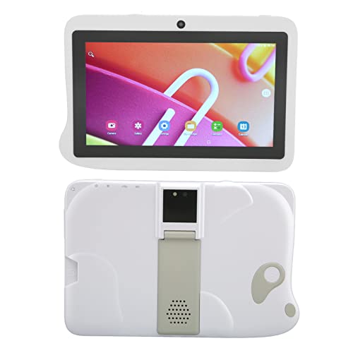 Liyeeo Kids Tablet, HD Tablet 4GB 32GB 5MP Front 8MP Rear US Plug 100-240V for Reading for Android 10.0 (White)
